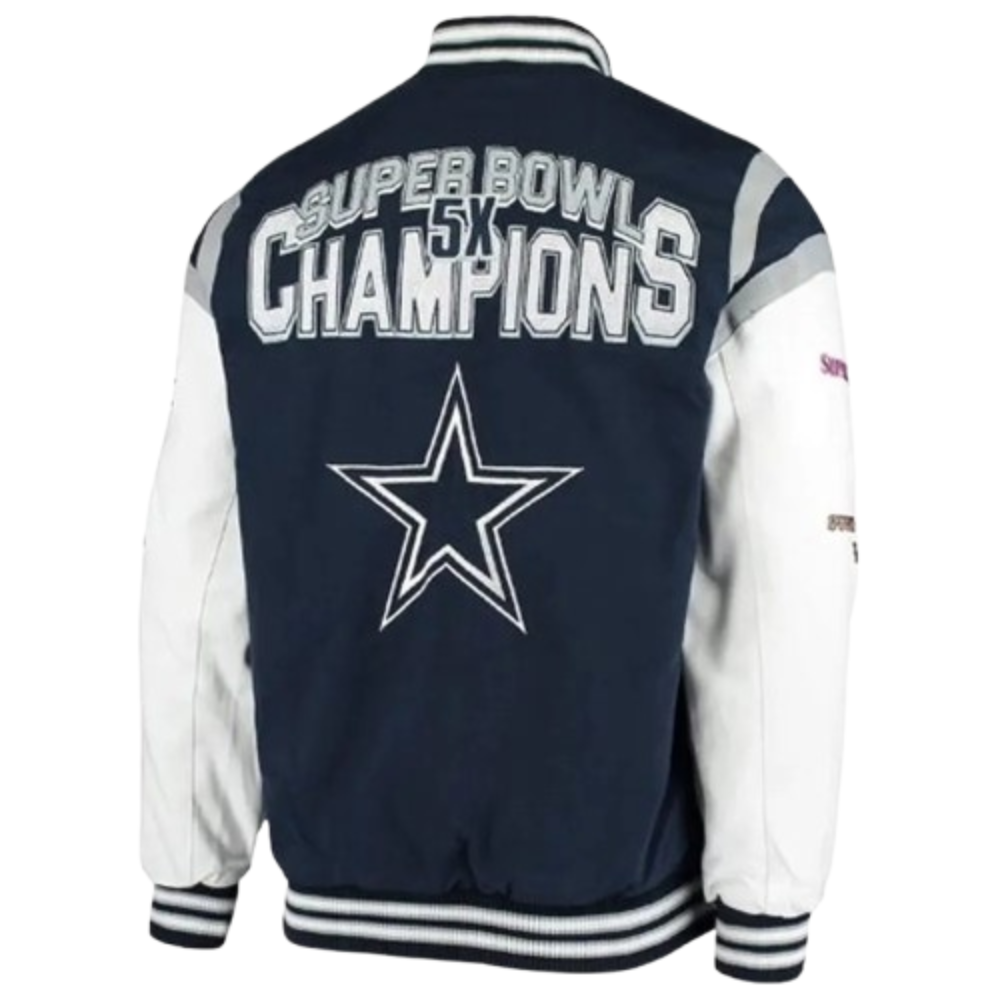 5x Super Bowl Champion Dallas Cowboys Varsity Jacket | RLJ