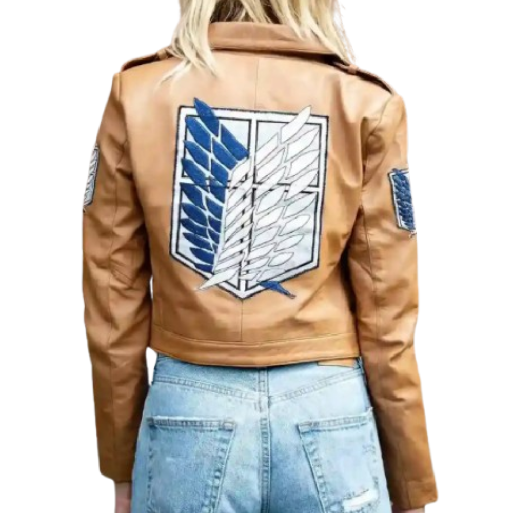 Attack on Titan Brown Leather Jacket | Royal Leather Jackets