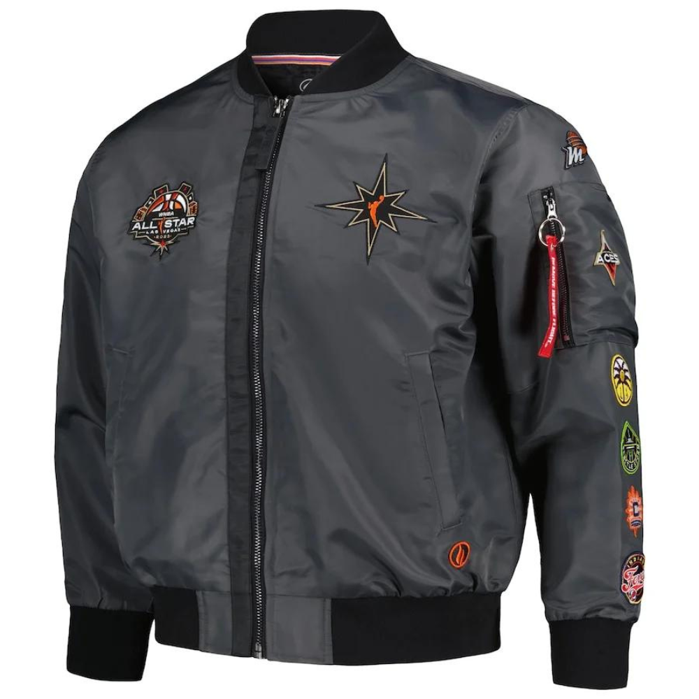 Charcoal 2023 WNBA All-Star Game Flight Jacket - RLJ