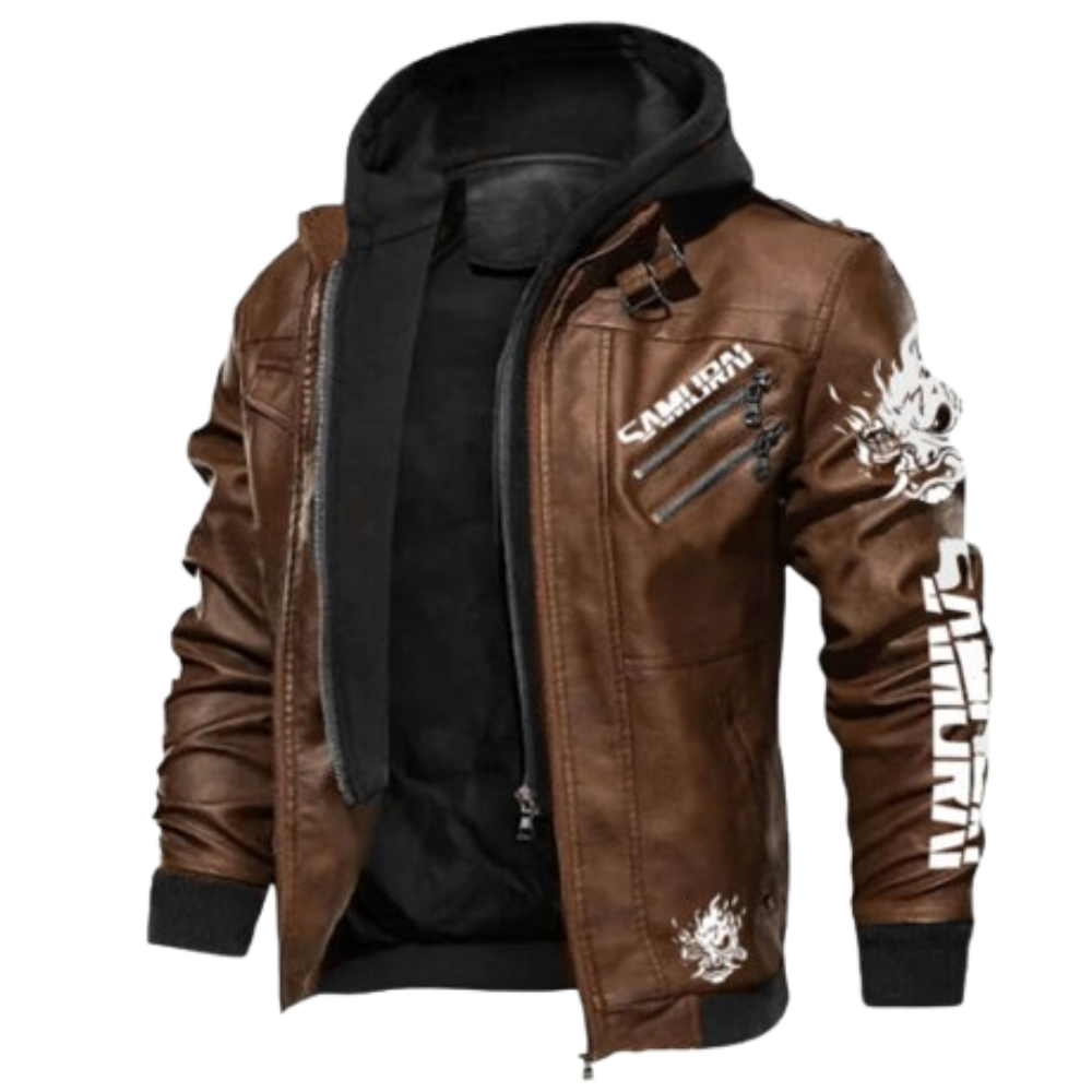 Cyberpunk 2077 Samurai Brown Leather Jacket | RLJ