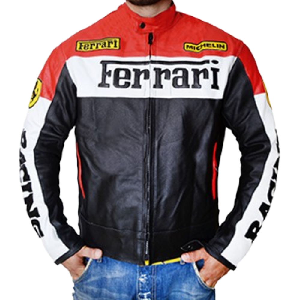 Ferrari Moto Leather Jacket | Royal Leather Jackets