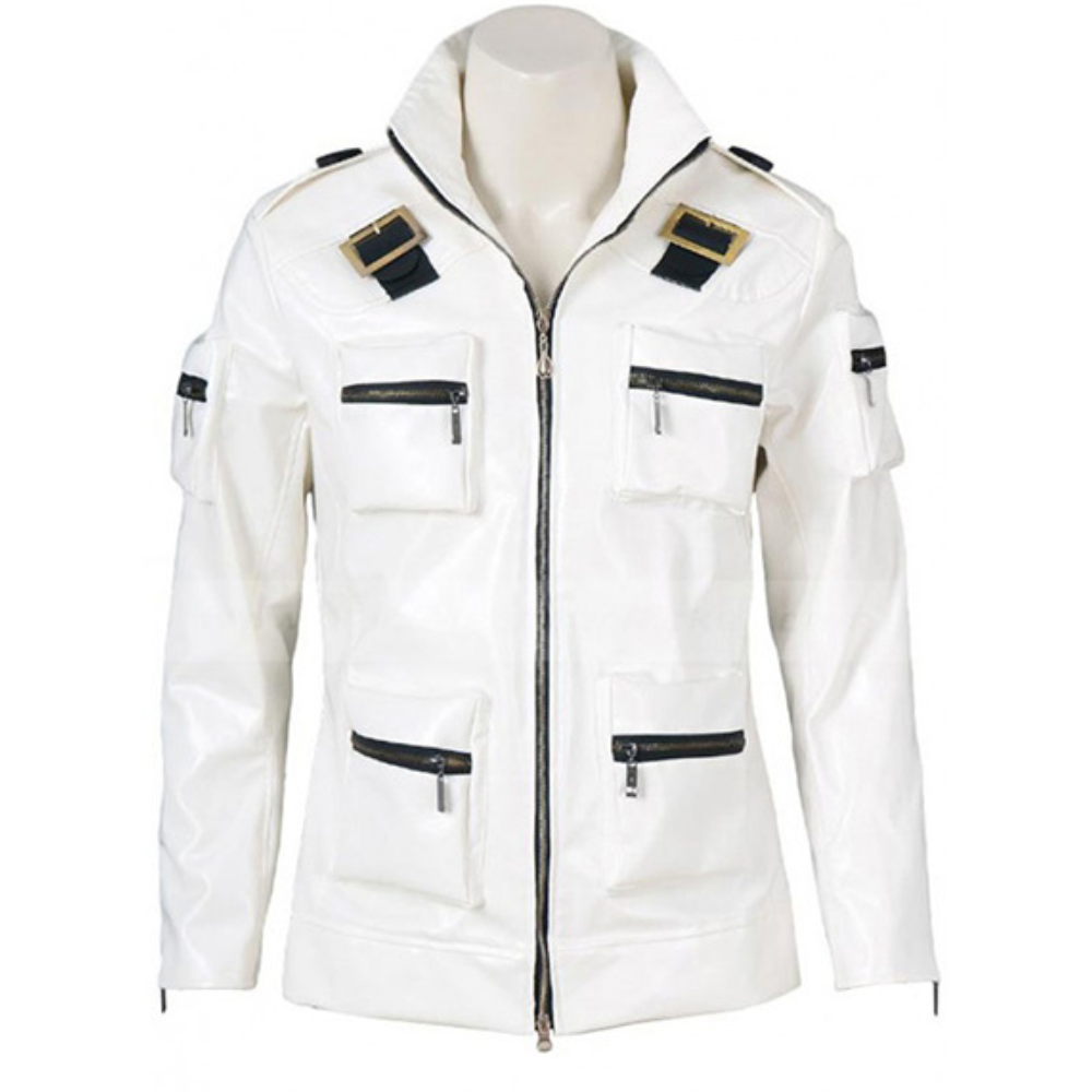 Kyo Kusanagi White Leather Jacket - Royal Leather Jackets