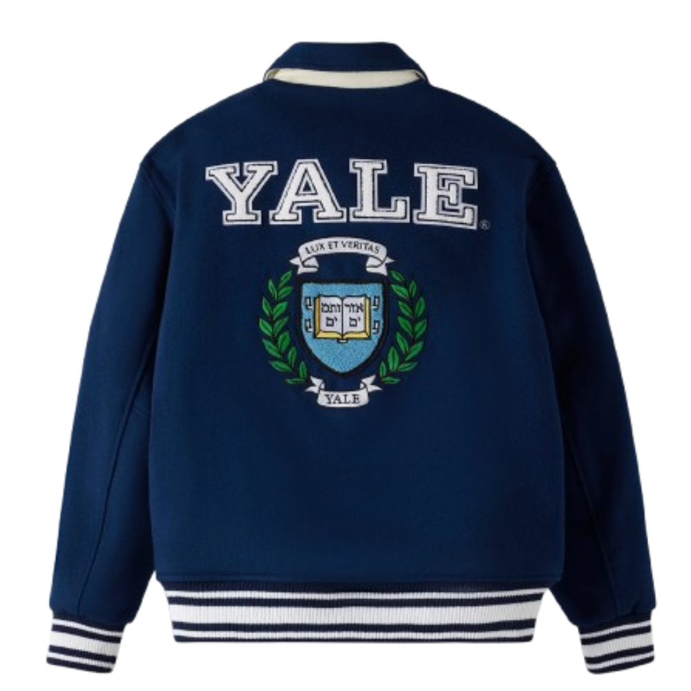 OVO x Yale Campus Varsity Jacket | Royal Leather Jackets