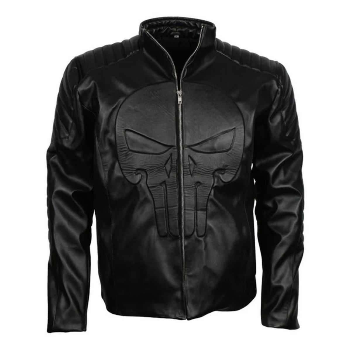 Punisher Thomas Jane Black Skull Leather Jacket | RLJ
